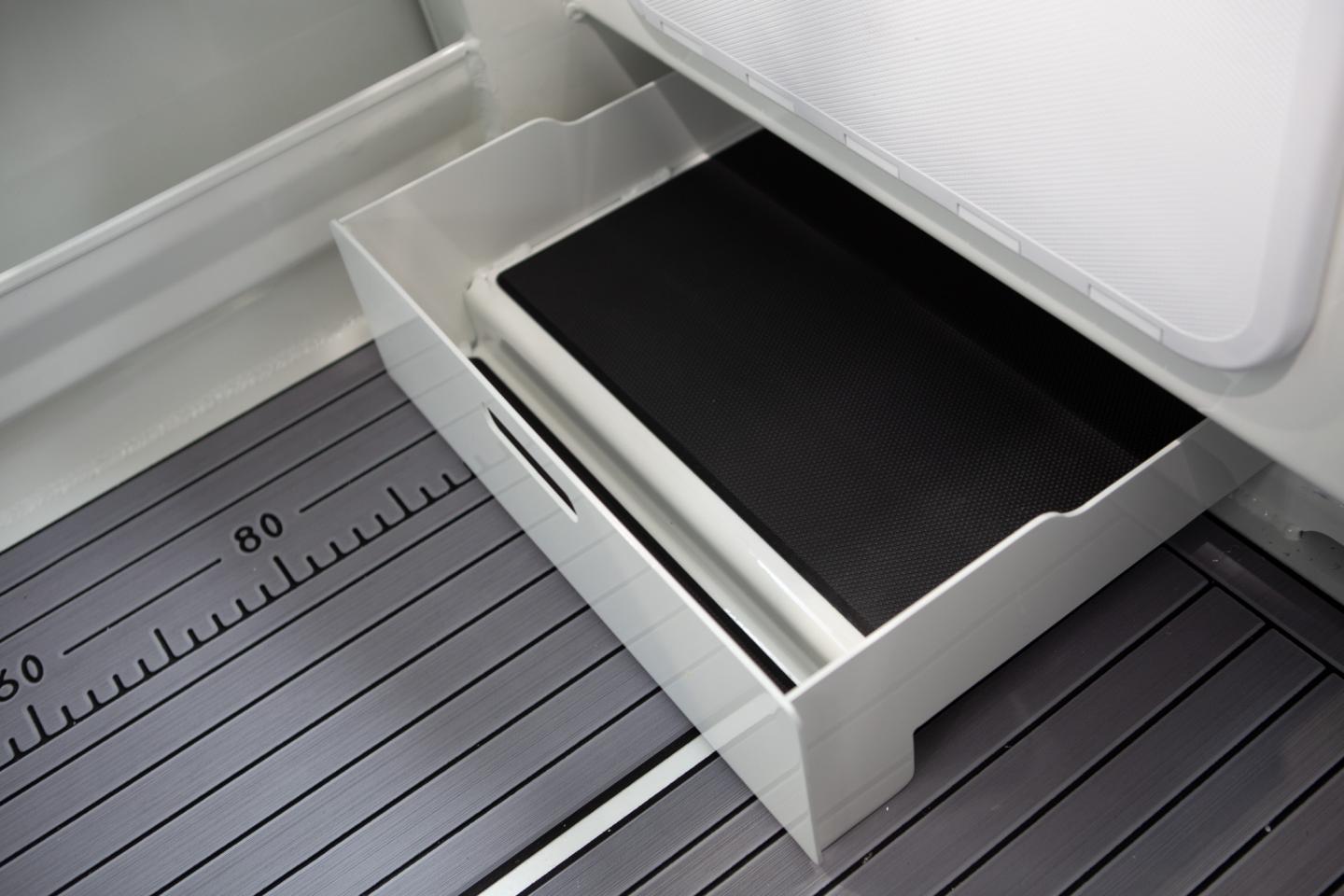 Inverloch Marine | Pull Out Storage Drawer Below Transom
