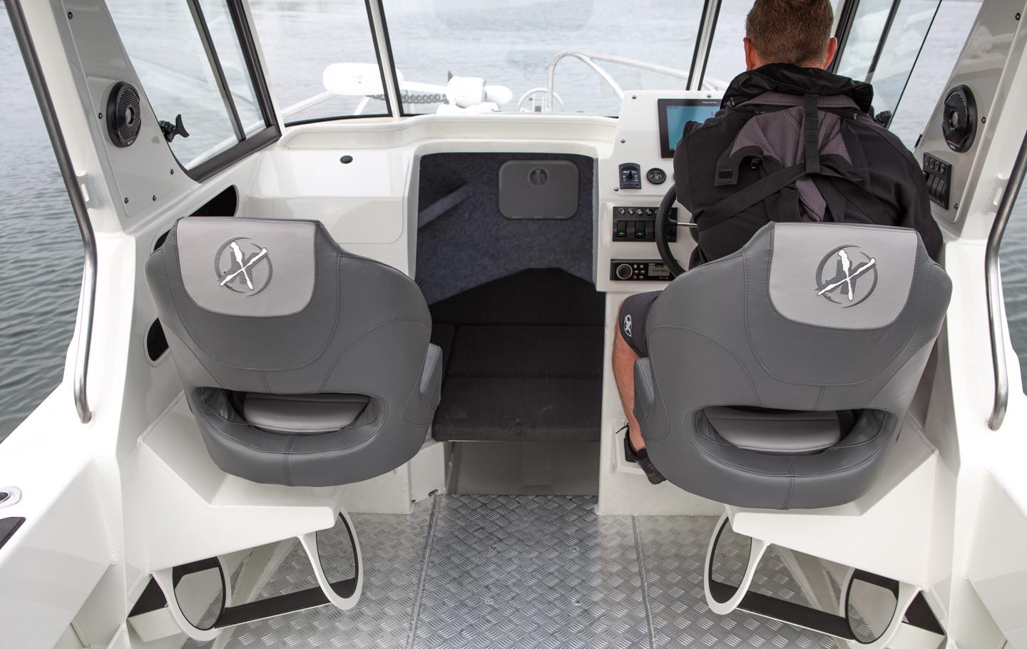 Inverloch Marine | Counter Lever Seating with Dive Bottle Holders and ...