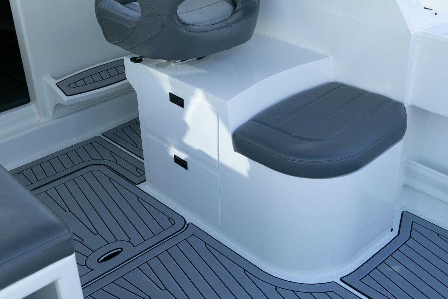 Inverloch Marine | Curved Seating with Top Entry Storage and Two Drawers